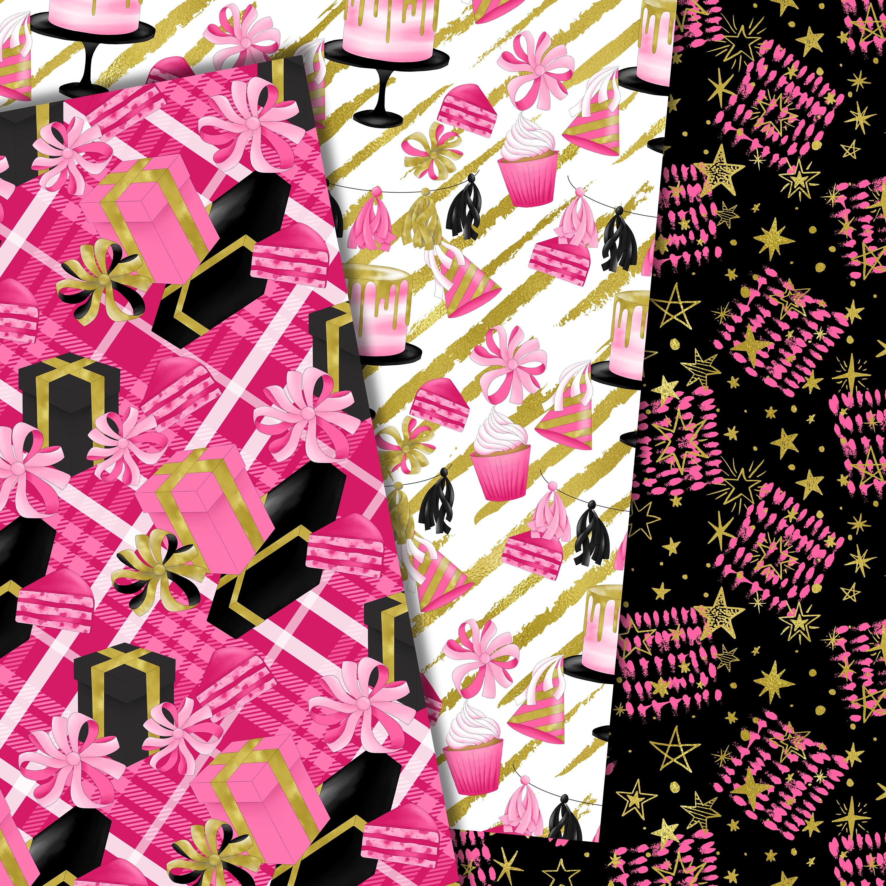 Birthday digital paper Happy birthday pattern Cake seamless | Etsy