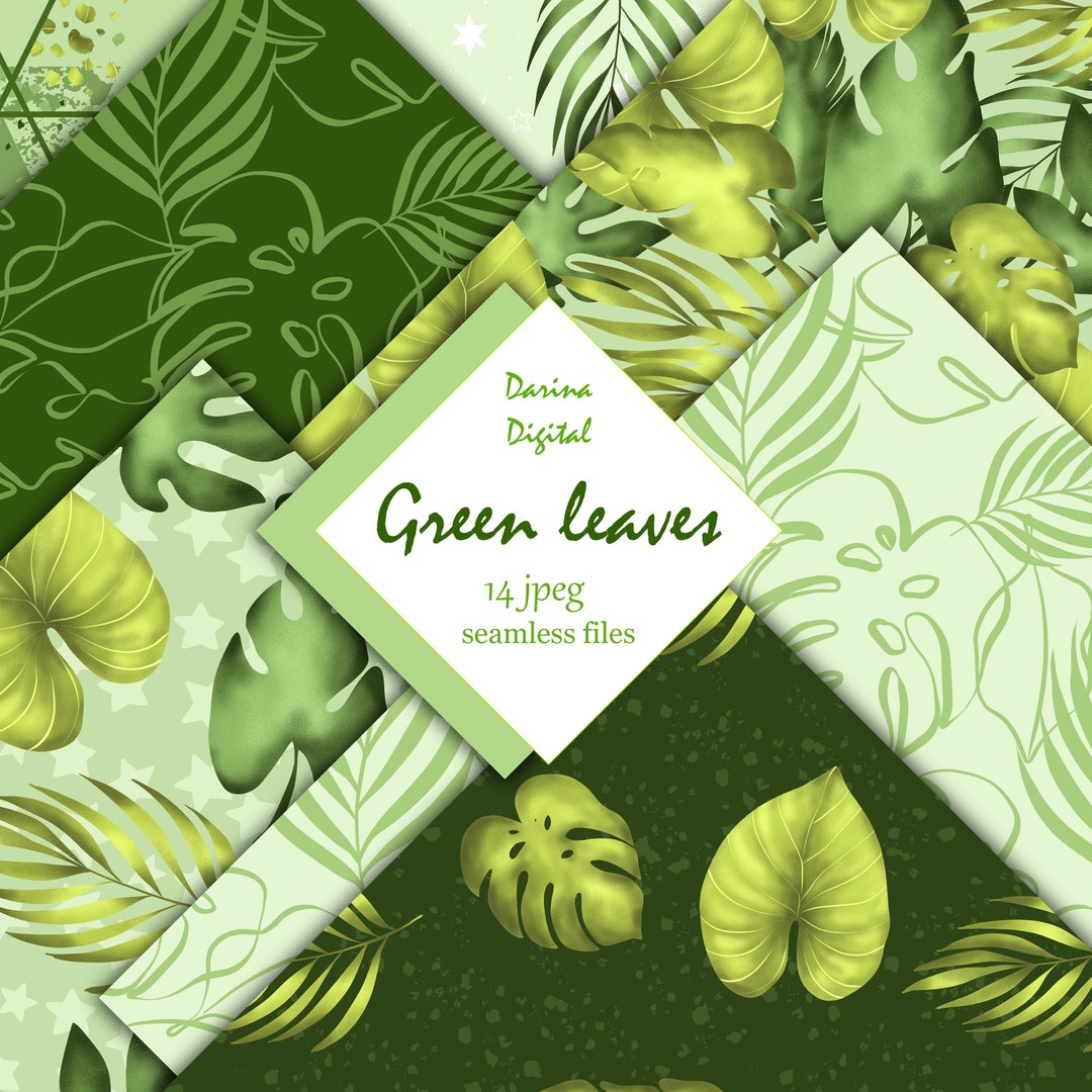 Tropical Leaves Paper, Leaf Paper, Summer Pattern, Watercolor Paper ...