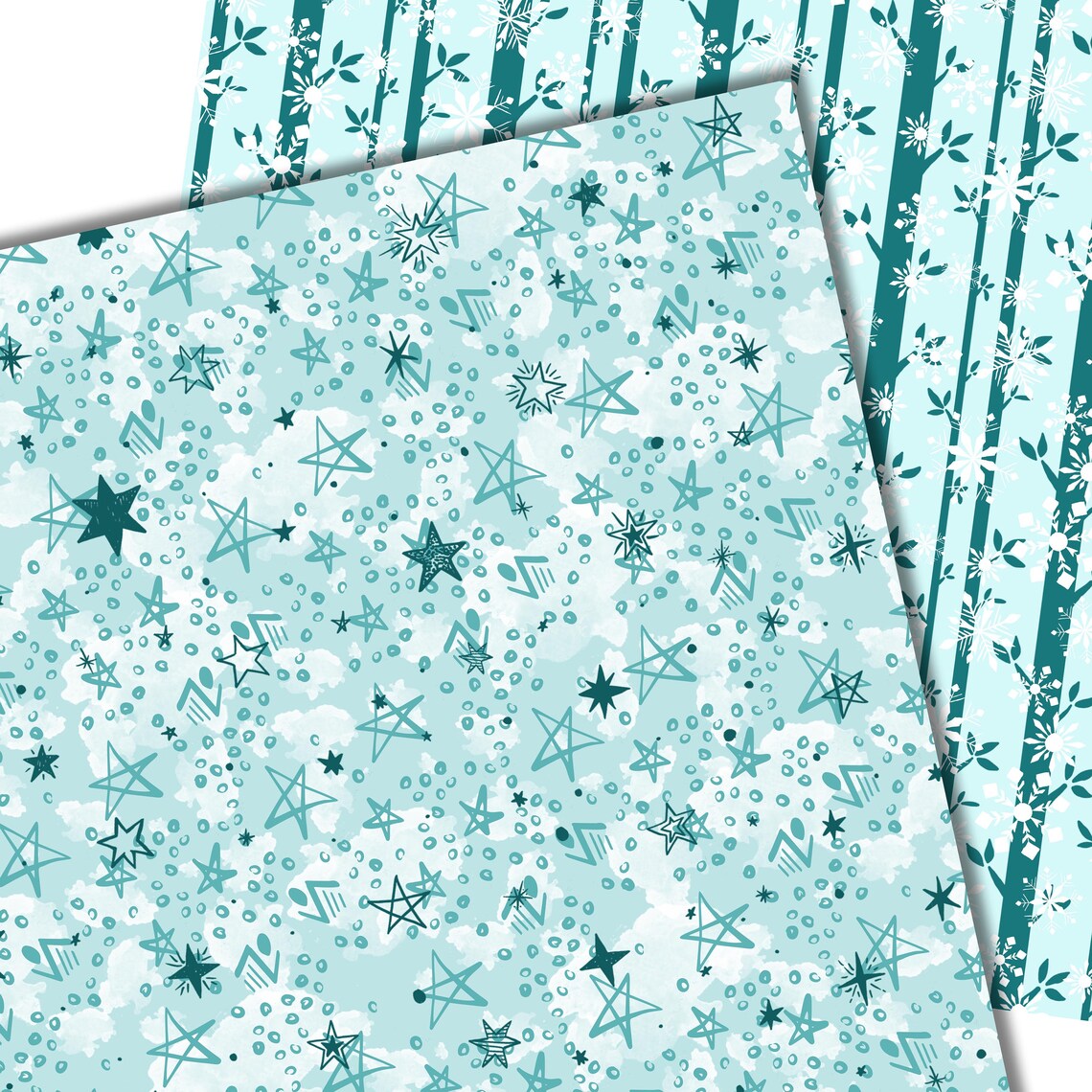 Moose Digital Paper Moose Pattern Winter Seamless Paper - Etsy