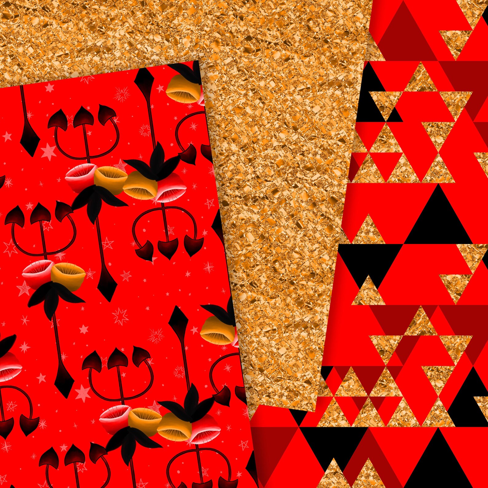 Devil Paper, Devil Pattern, Hell Digital Paper, Fire Clipart, Demon ...