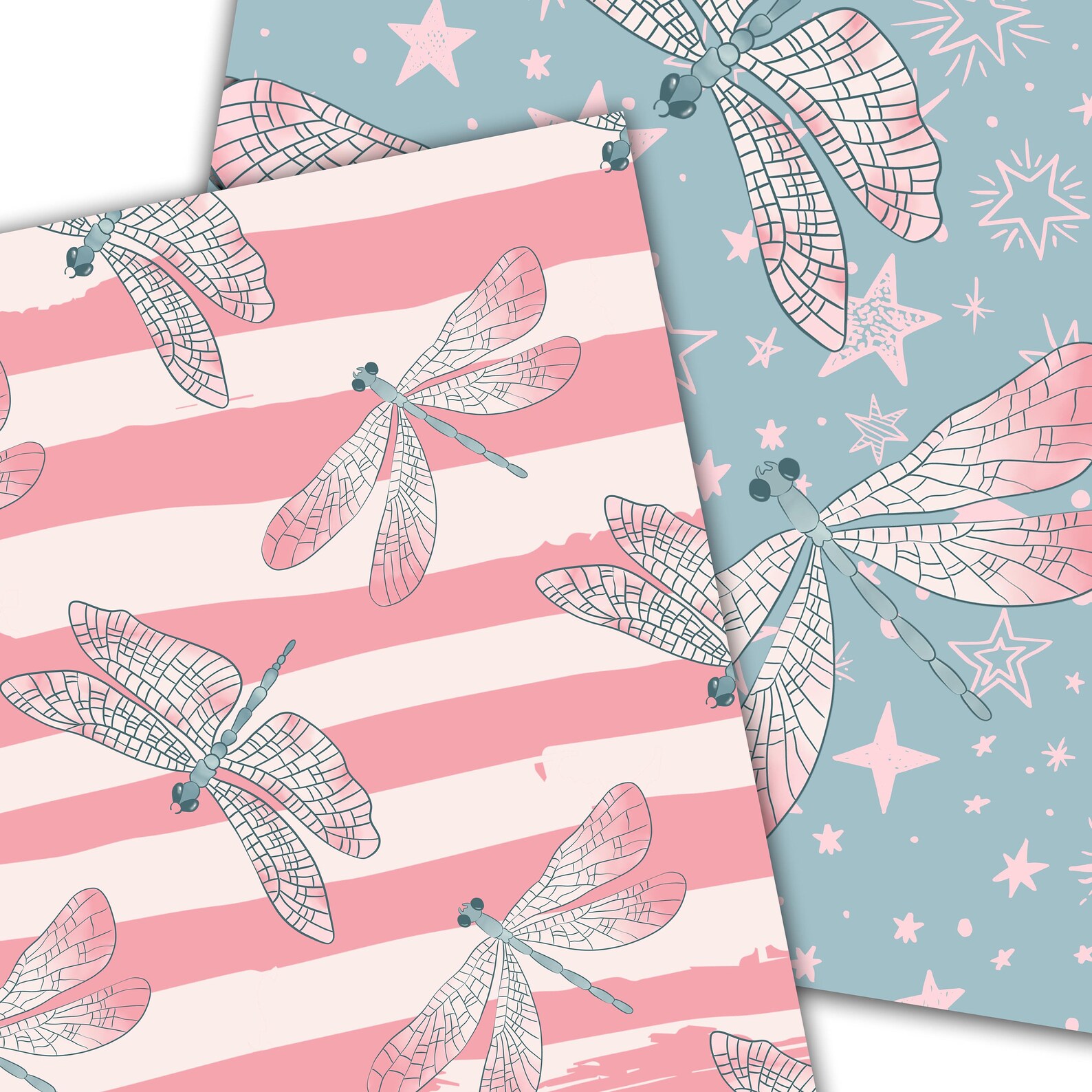 Dragonfly Clipart, Dragonfly Pattern, POD Shops, Sublimation Design ...