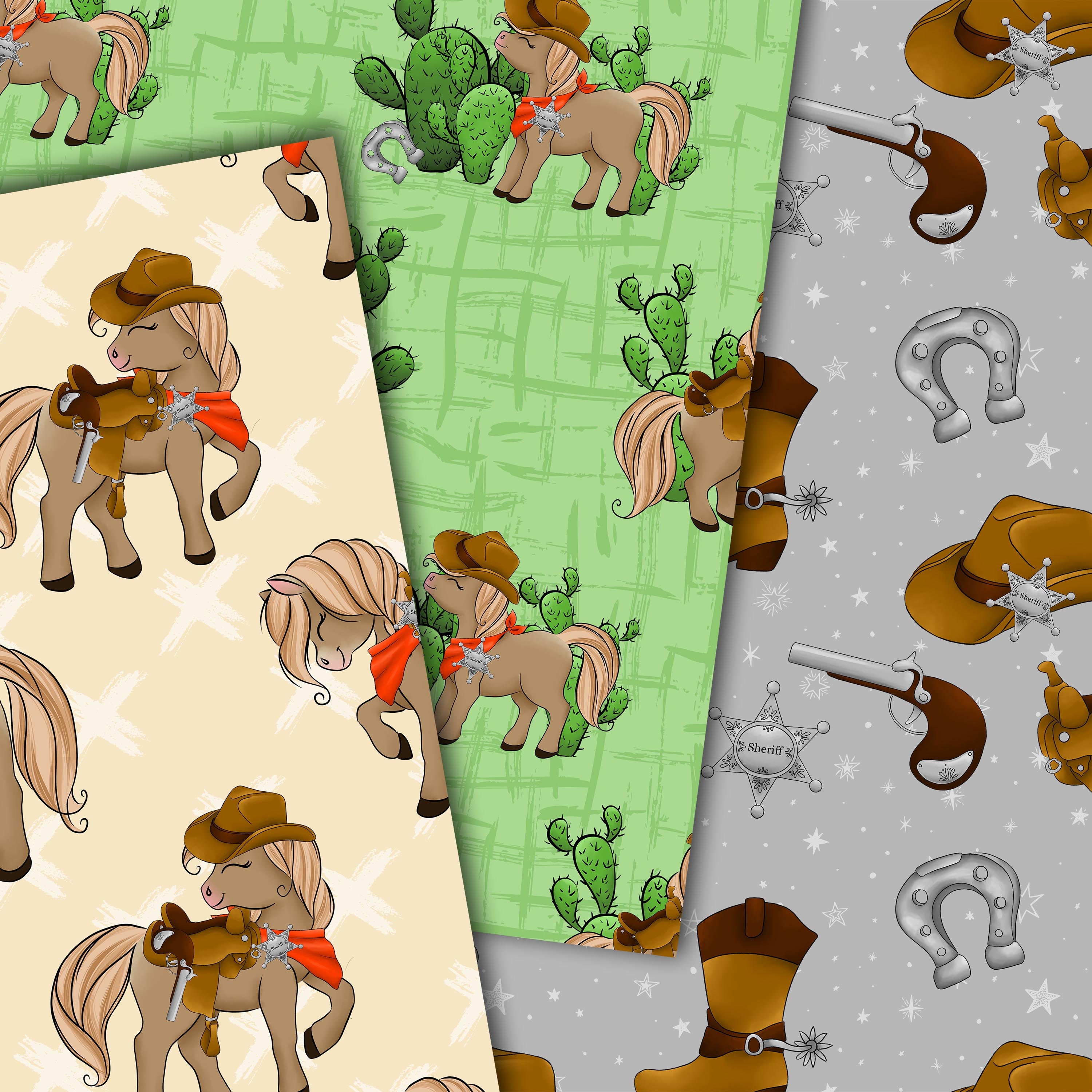 Cowboy Paper Western Pattern Wild West Paper Horse Paper - Etsy
