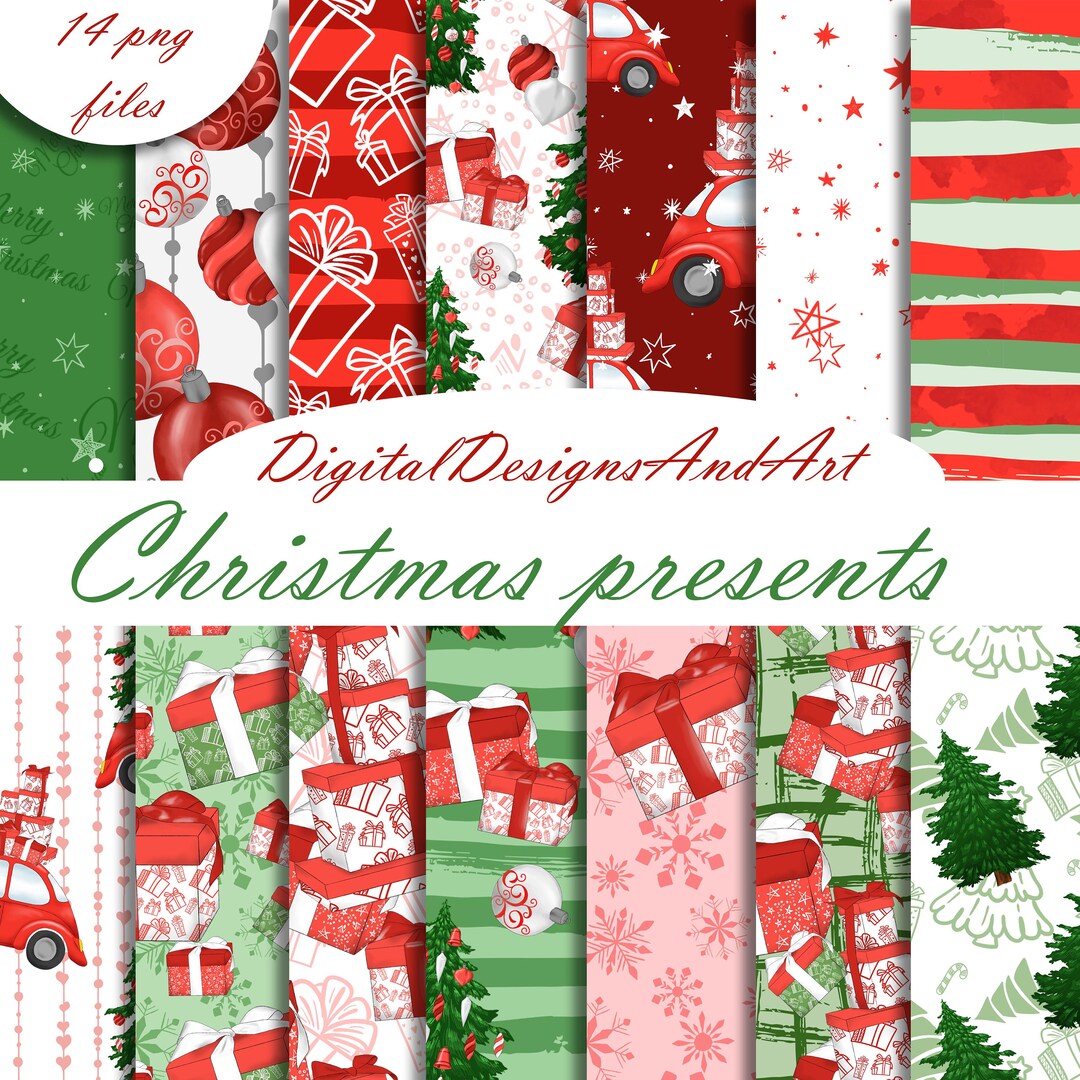 Christmas Paper, Presents Paper, Christmas Presents, Xmas Paper, Xmas ...