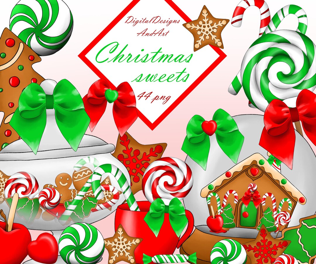 Christmas Sweets Clipart, Christmas Cookies, Christmas Clipart, Xmas ...