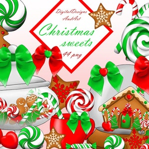 Christmas Sweets Clipart, Christmas Cookies, Christmas Clipart, Xmas ...