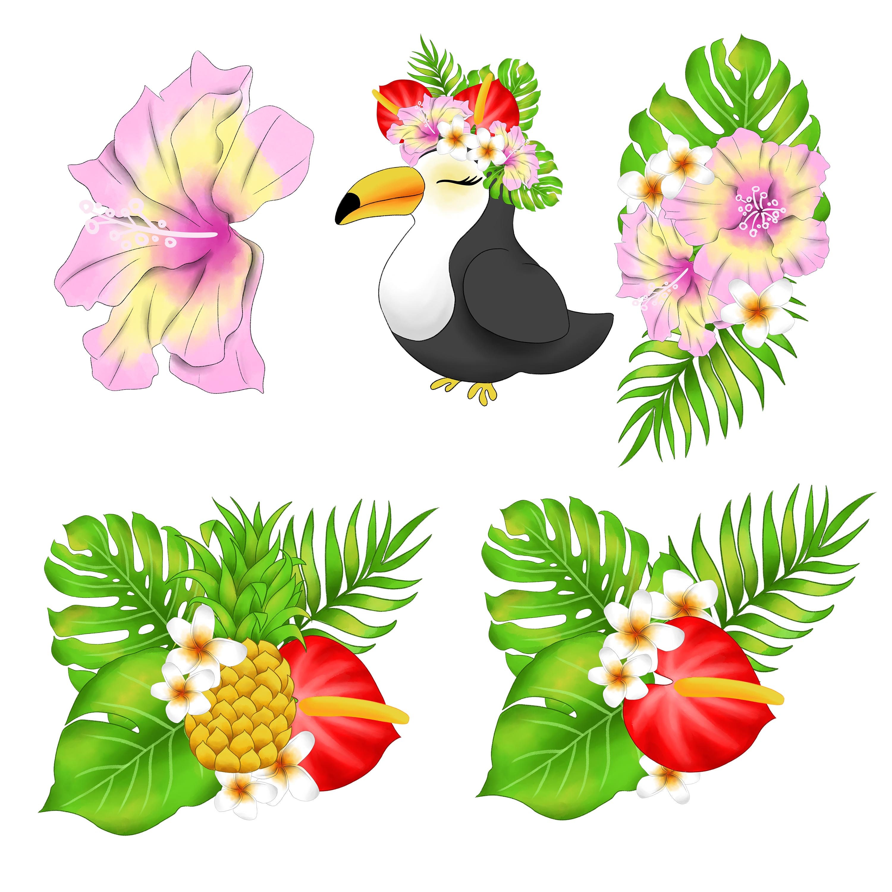 Tropical Birds Clipart Tropical Clipart Animal Clipart Bird | Etsy