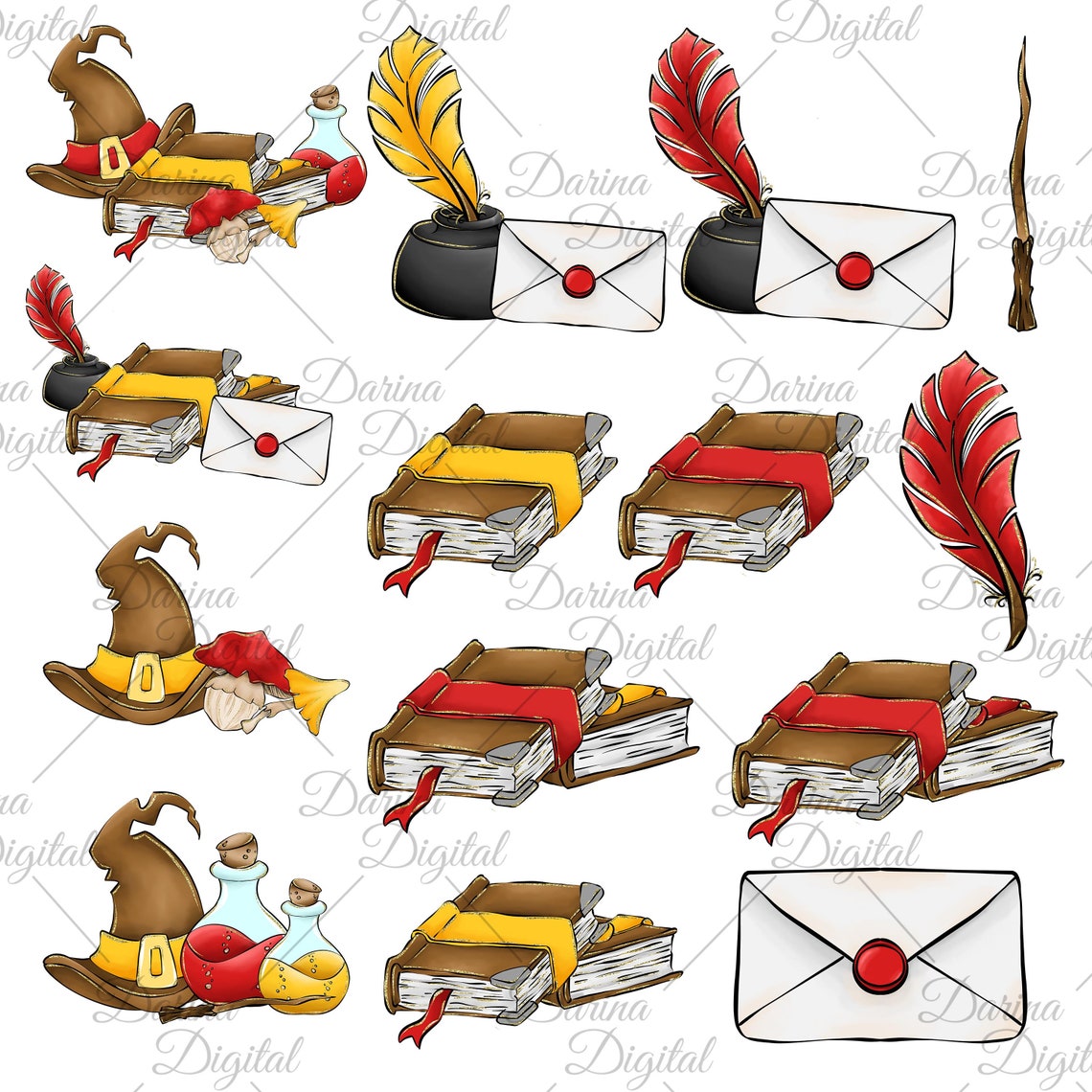 Magic Clipart Wizard Clipart Witch Clipart Spells Book - Etsy