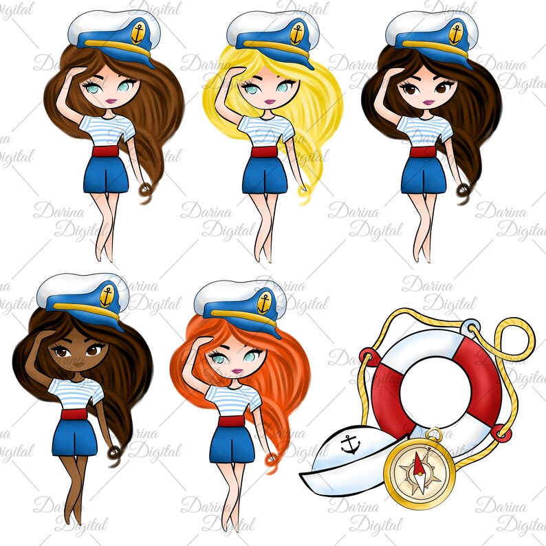Sea Clipart, Marine Clipart, Nautical Illustration, Watercolor Clipart ...