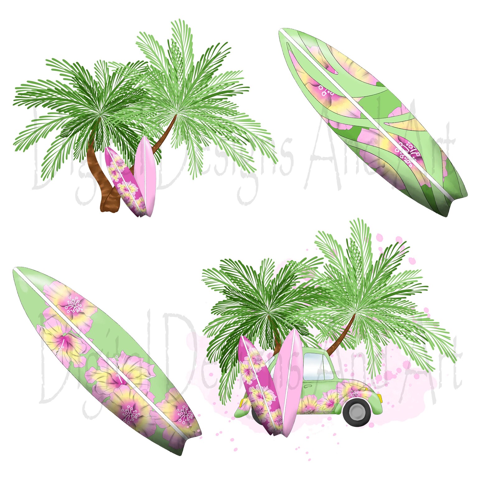 Surf Clipart Summer Clipart Sea Fun Clipart Summer Planner - Etsy