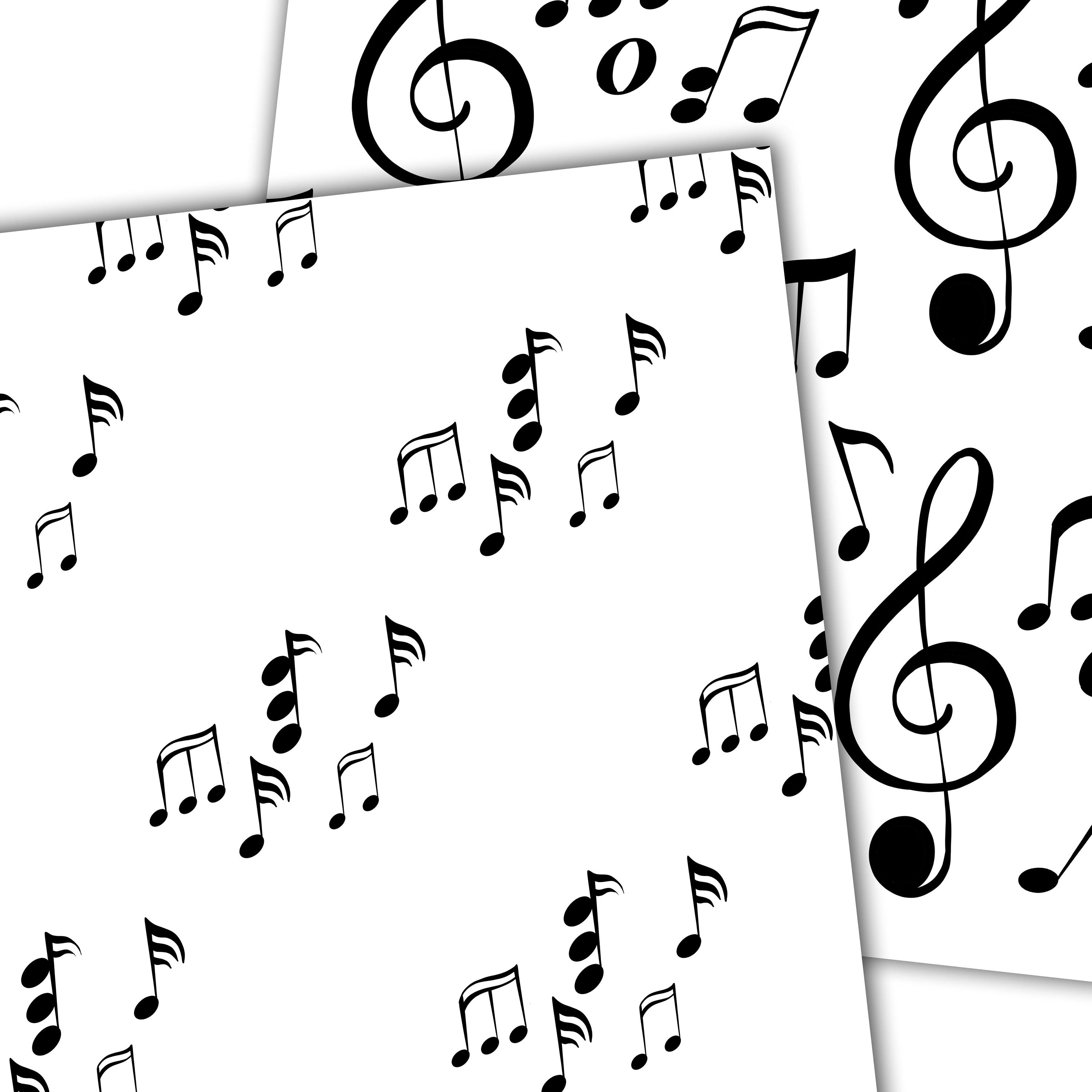 Music notes clipart music clipart music pattern notes | Etsy