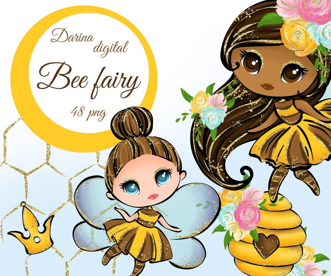 Bee Clipart, Bee Fairy Clipart, Fairy Illustration, Whimsical Clipart ...