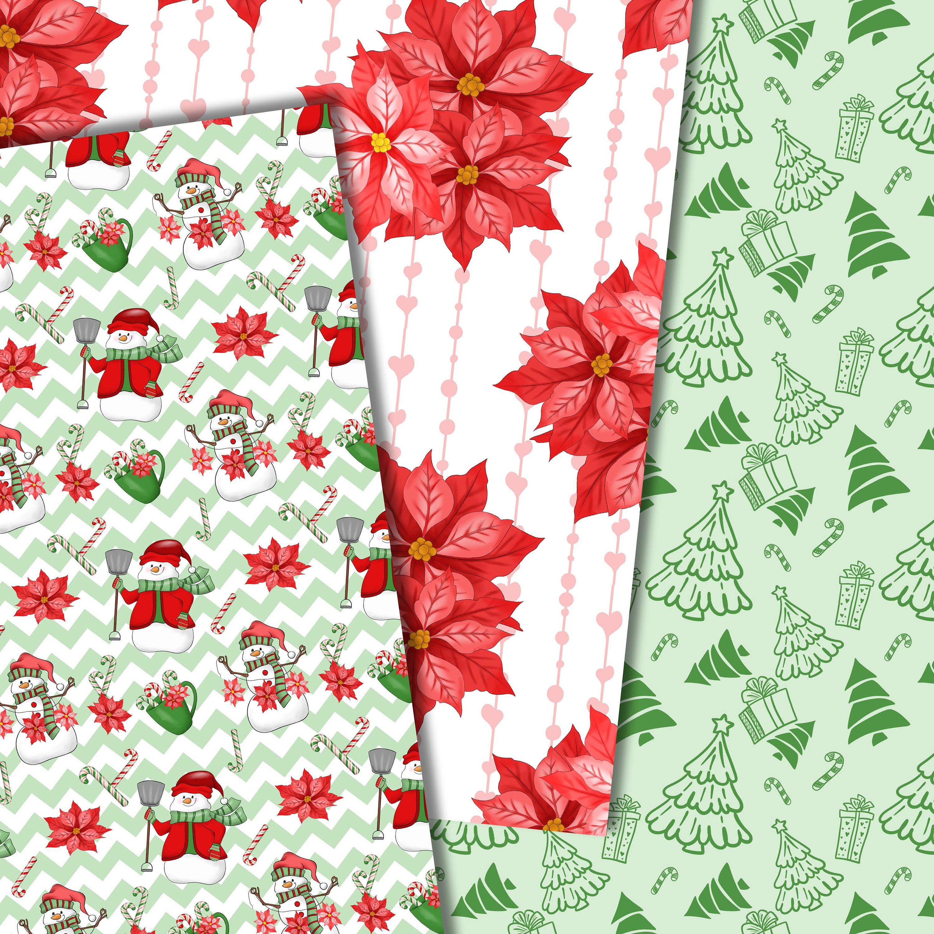 Snowman digital paper scrapbook paper christmas paper | Etsy
