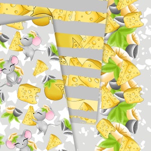 Mouse Paper, Mouse Pattern, Cheese Paper, Mouse and Cheese, Baby Paper ...