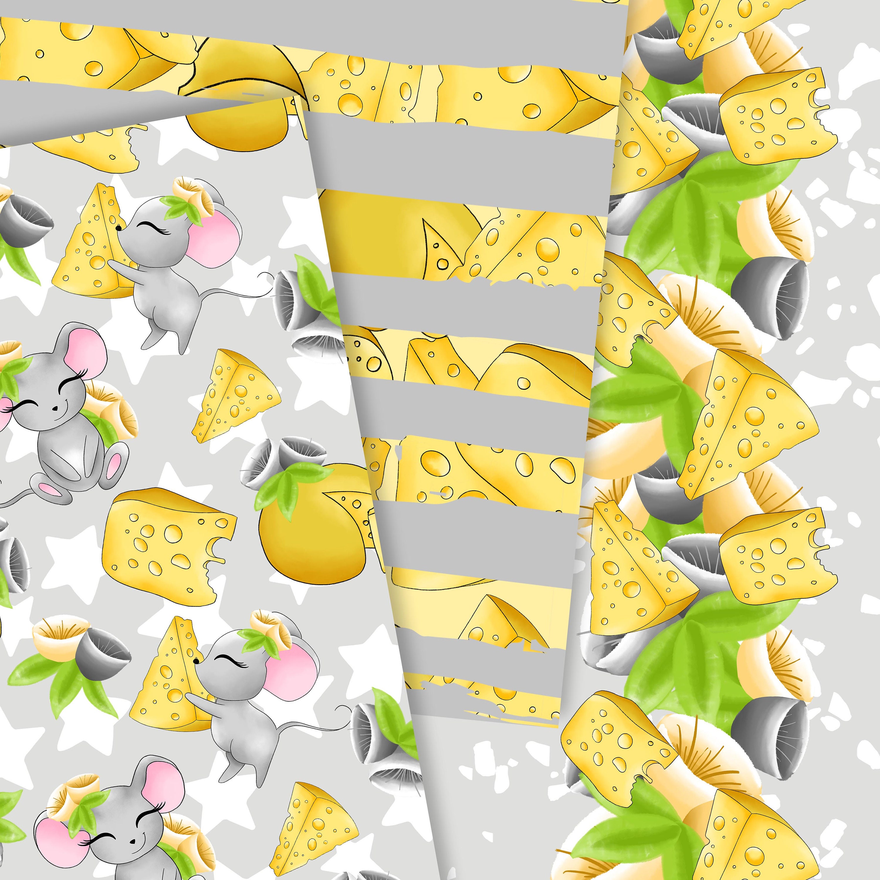 Mouse Paper Mouse Pattern Cheese Paper Mouse and Cheese - Etsy