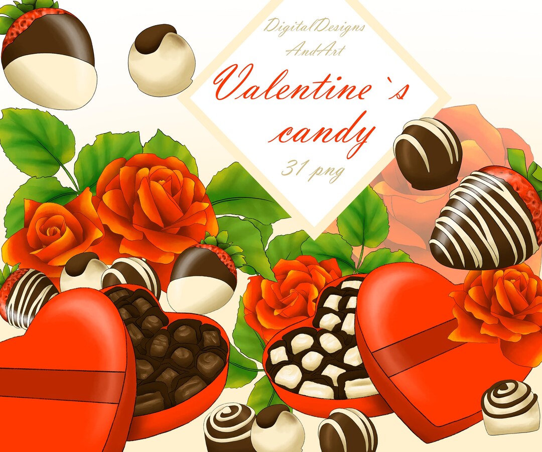 Valentines Clipart, Valentines Candy, Chocolate Candy, Valentine ...