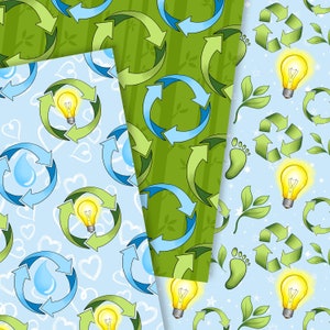 Earth Day Paper, Earth Day Pattern, Recycle Paper, Globe Paper ...