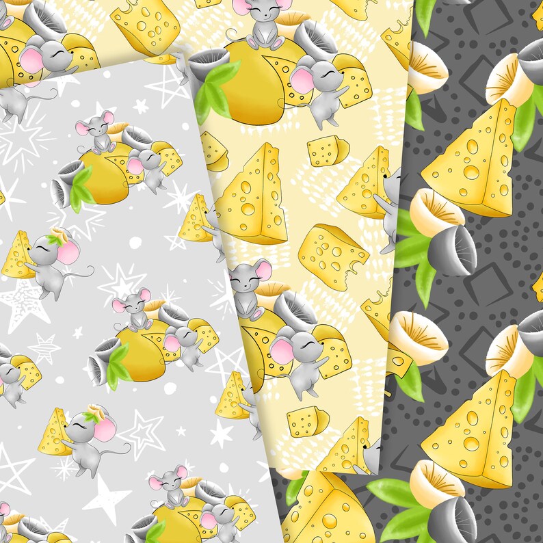 Mouse Paper Mouse Pattern Cheese Paper Mouse and Cheese - Etsy