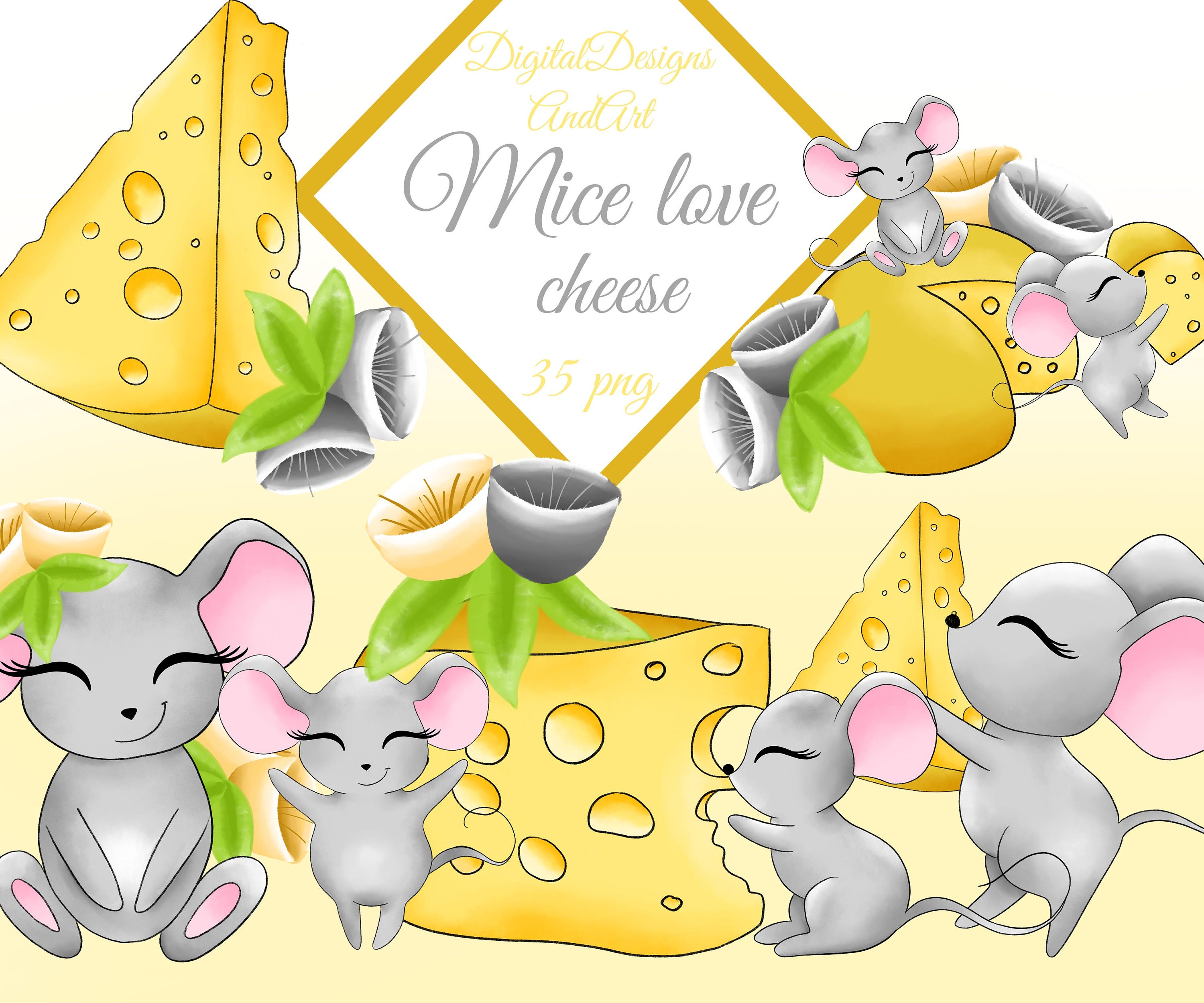Mouse Cheese Clipart
