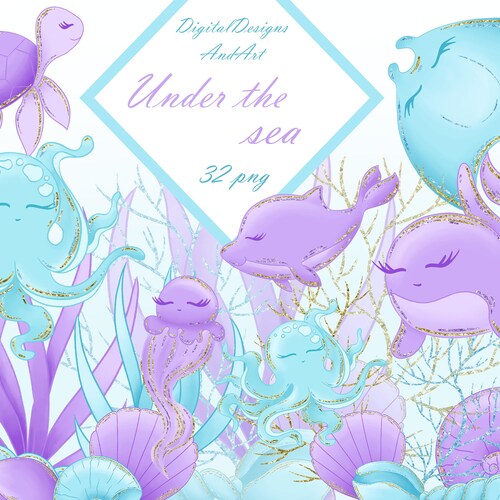 Nautical Clipart Summer Anchor Whale Sailboat Octopus - Etsy