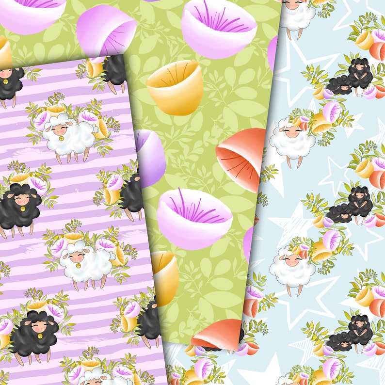 Sheep Digital Paper Sheep Pattern Lamb Paper Lamb Pattern - Etsy