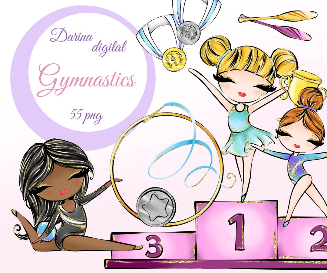 Gymnastic Clipart, Gymnastic Girls, Gym Clipart, Girl Sports, Balance ...