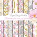 Floral Digital Paper Pack Romantic Flowers Paper Scrapbook - Etsy