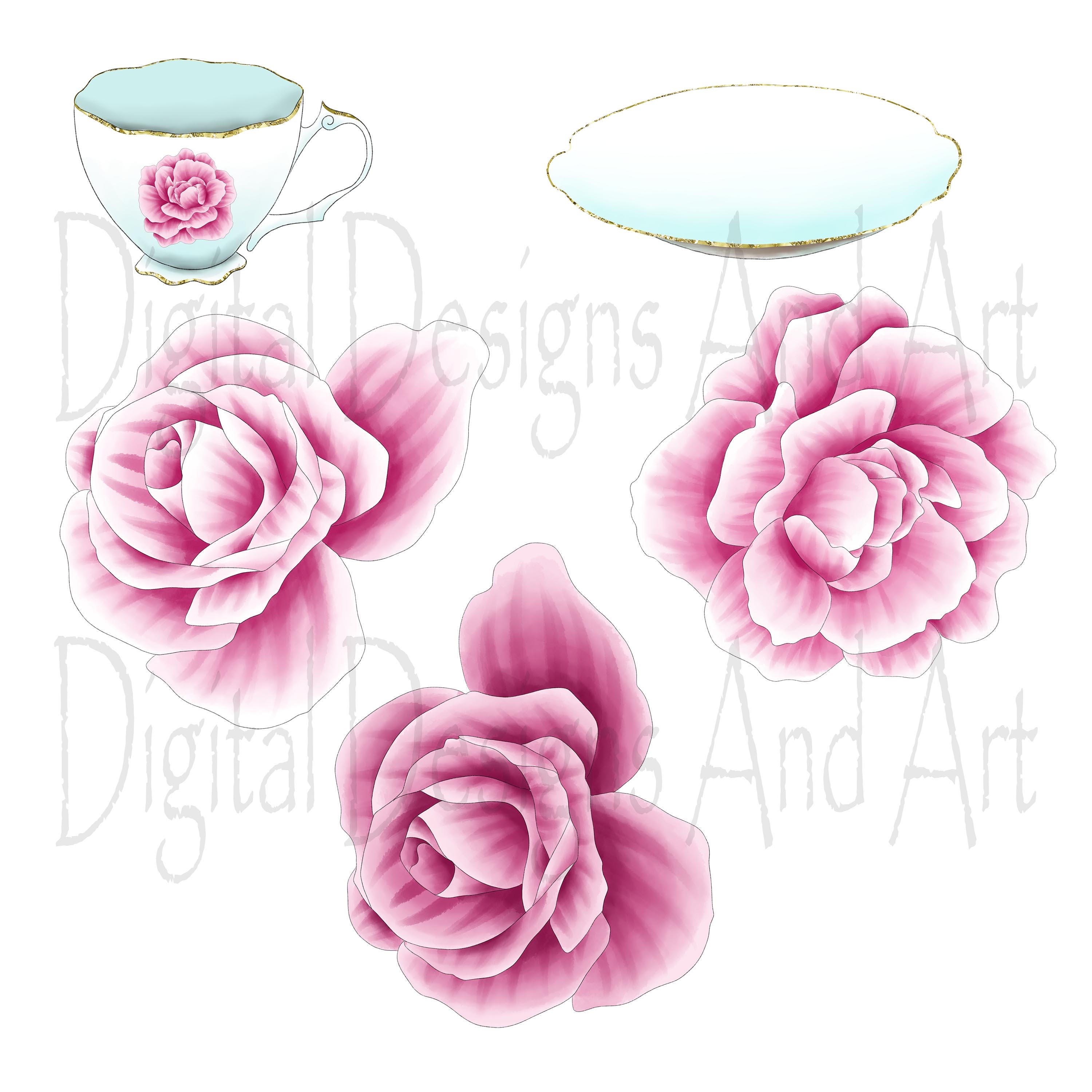 Tea Clipart, Teapot Clipart, Watercolor Tea Party Clipart, Cake ...