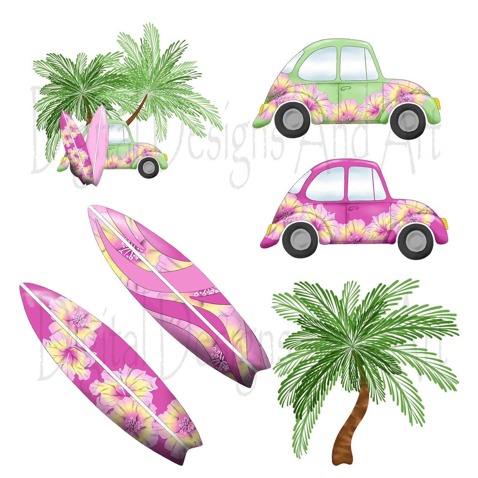 Surf Clipart Summer Clipart Sea Fun Clipart Summer Planner - Etsy