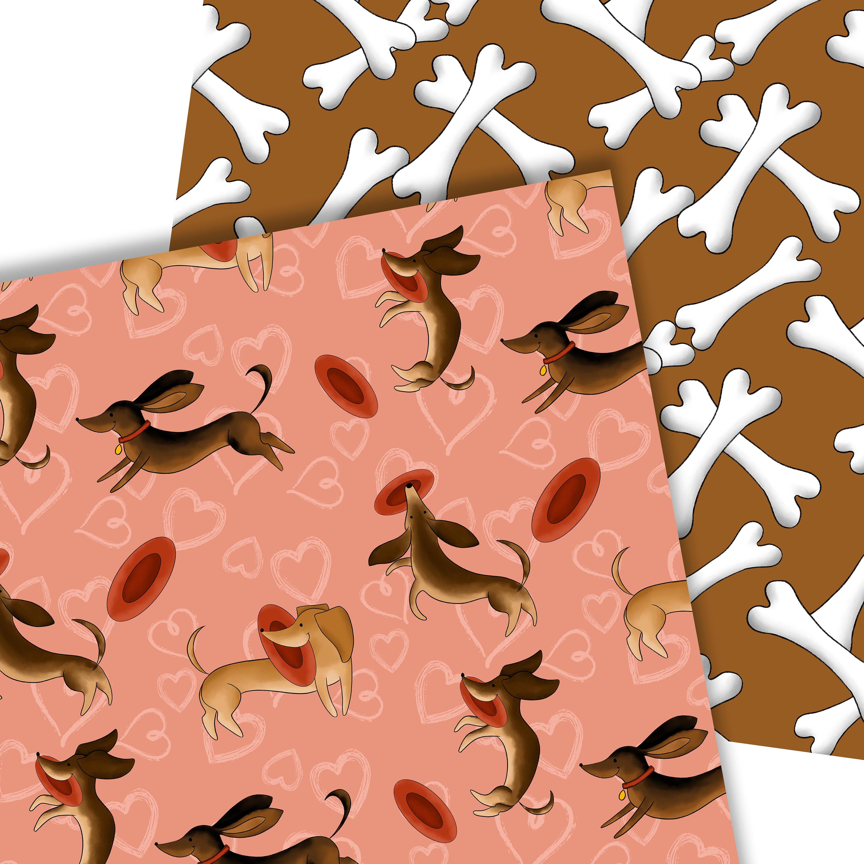 Dachshund Paper, Wiener Dog Paper, Puppy Paper, Dog Digital Paper, Dog ...