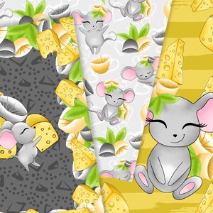Mouse Paper, Mouse Pattern, Cheese Paper, Mouse and Cheese, Baby Paper ...