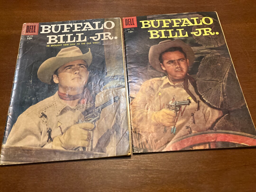 2 Vintage Buffalo Bill Jr. Dell Comic Books From 1955 and 1956 - Etsy