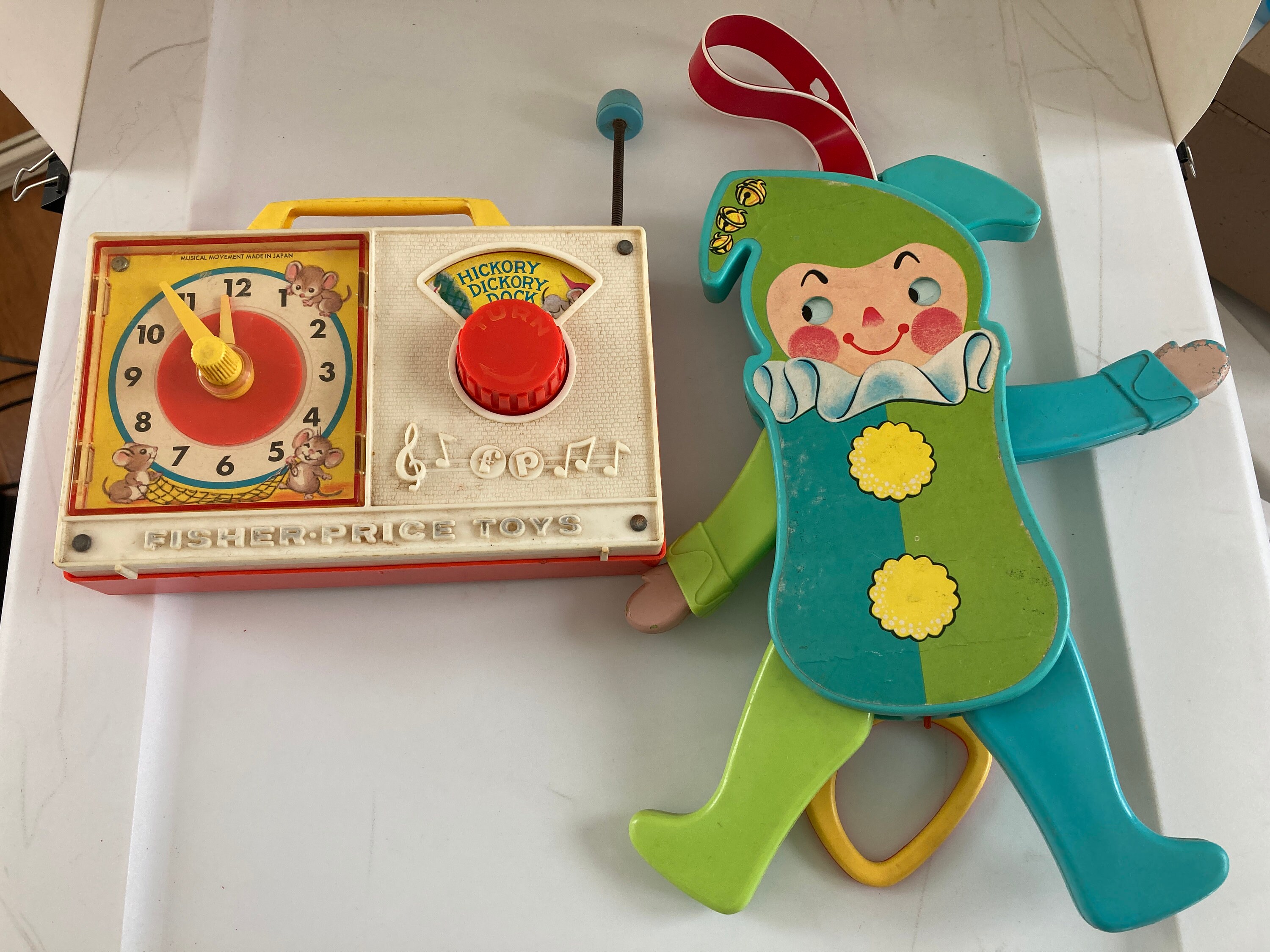 Toys Push & Pull Toys Vintage Fisher Price Hickory Dickory Dock Clock ...