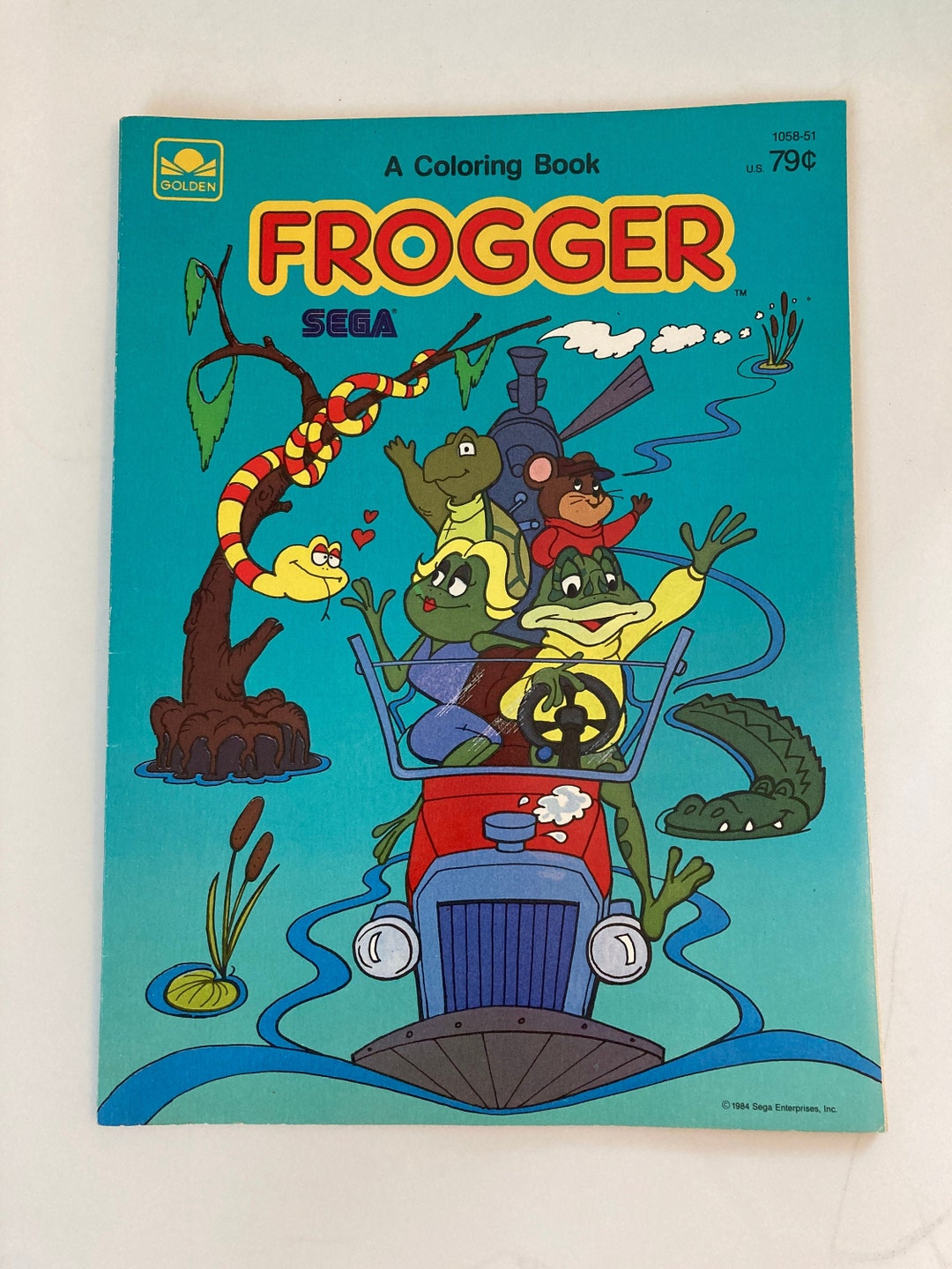 Vintage Frogger Coloring Book Sega Golden Book 1984 - Etsy