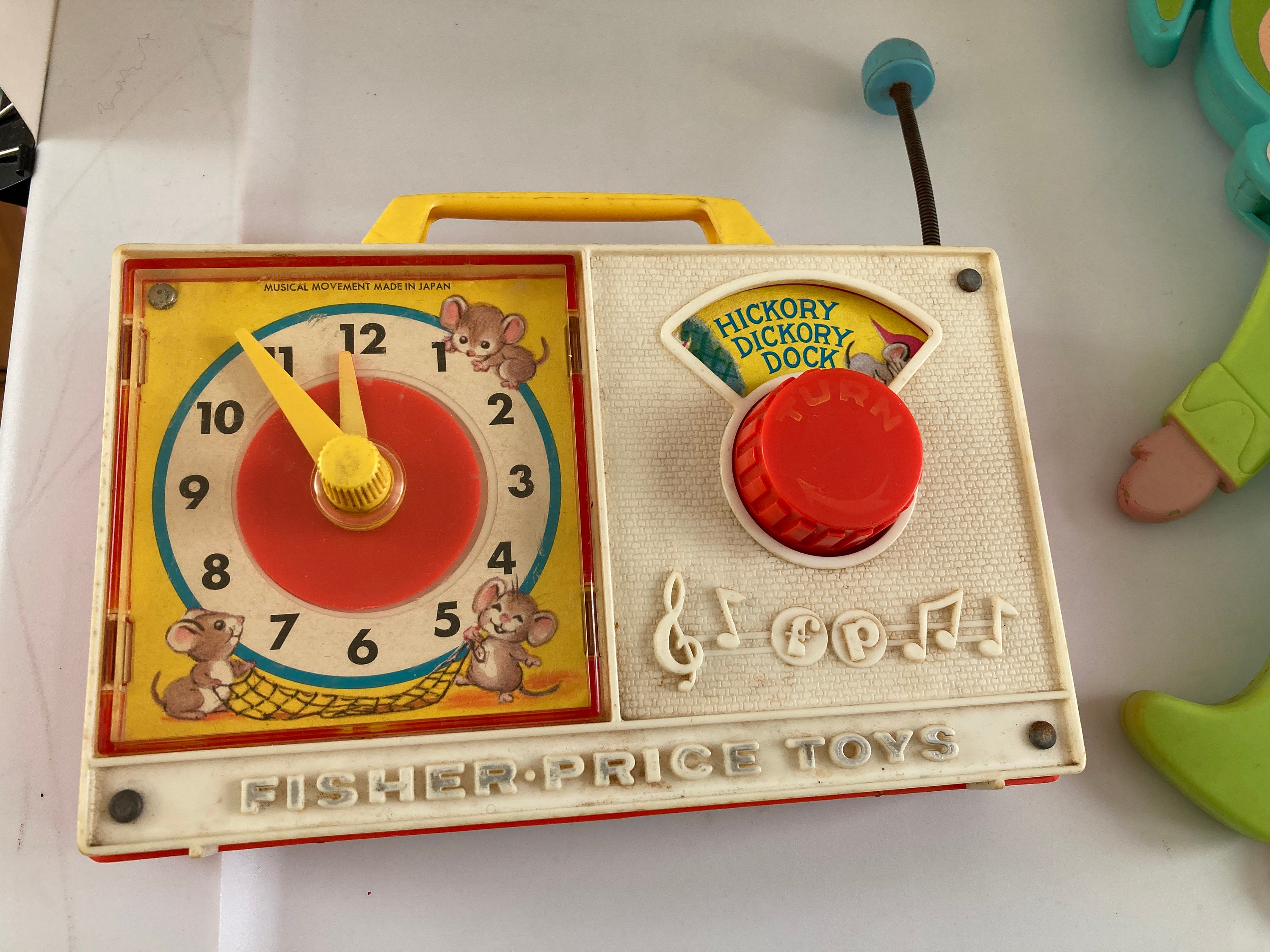 Toys Push & Pull Toys Vintage Fisher Price Hickory Dickory Dock Clock ...