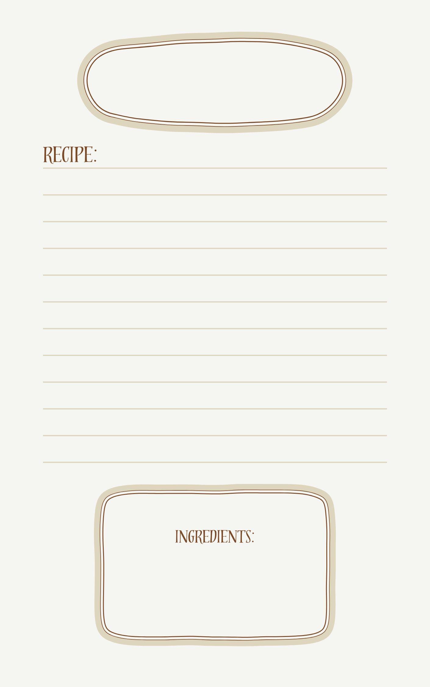 Digital Recipe Book - Etsy