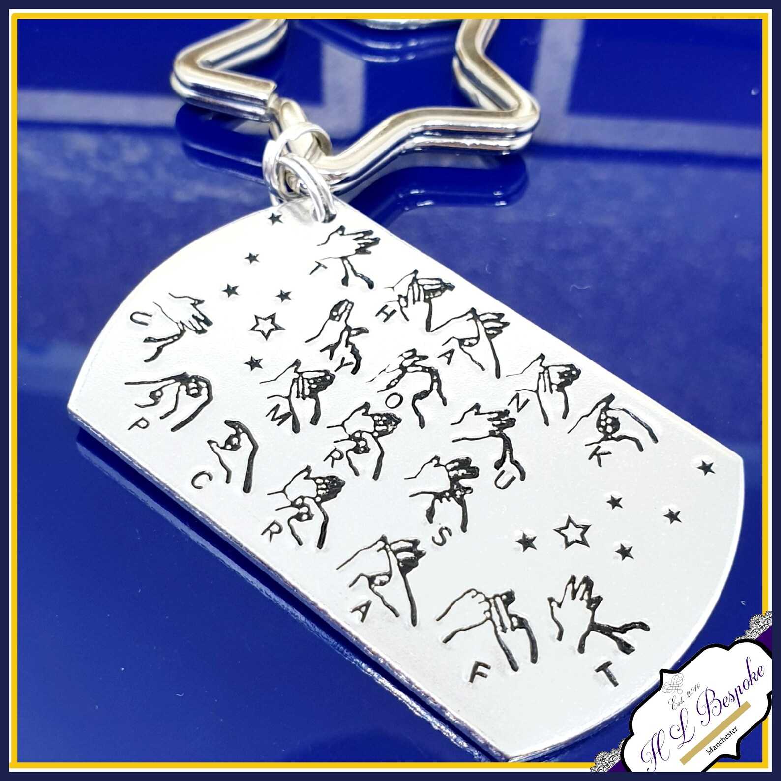 Personalised Thank You BSL Gift BSL Thank You Keyring | Etsy