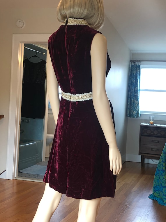 1960’s Crushed Velvet Pattie Boyd Dress, Vintage 60’s… - Gem