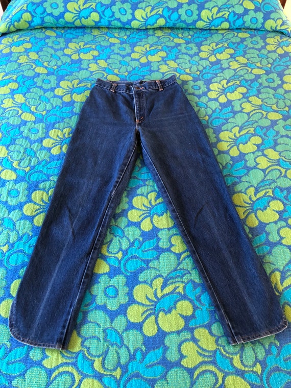 1980’s Chic Side Slit Jeans, Vintage 80’s Bare Back J… - Gem