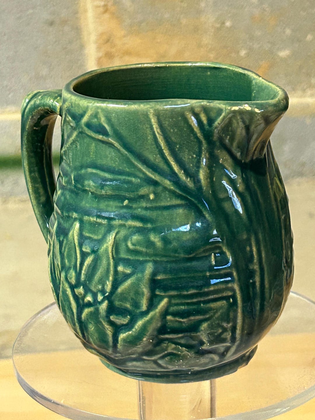 Vintage 1930's Nelson Mccoy Water Lily Green Pitcher 124 - Etsy