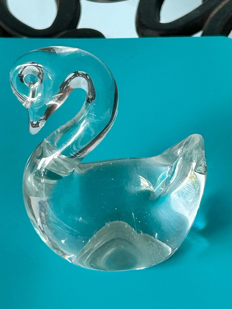 Vintage Handblown Art Glass Swan Paperweight Vintage Paperweights ...