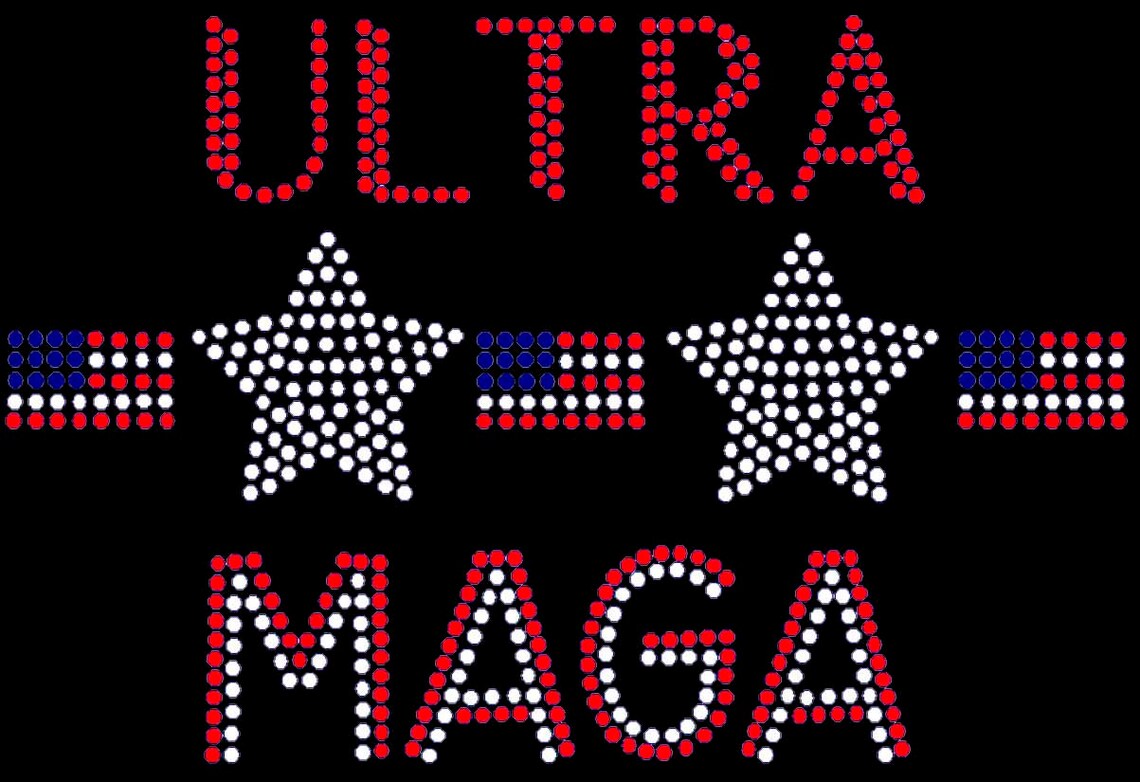ULTRA MAGA Rhinestone Iron on Transfer Bling Diy Trump - Etsy
