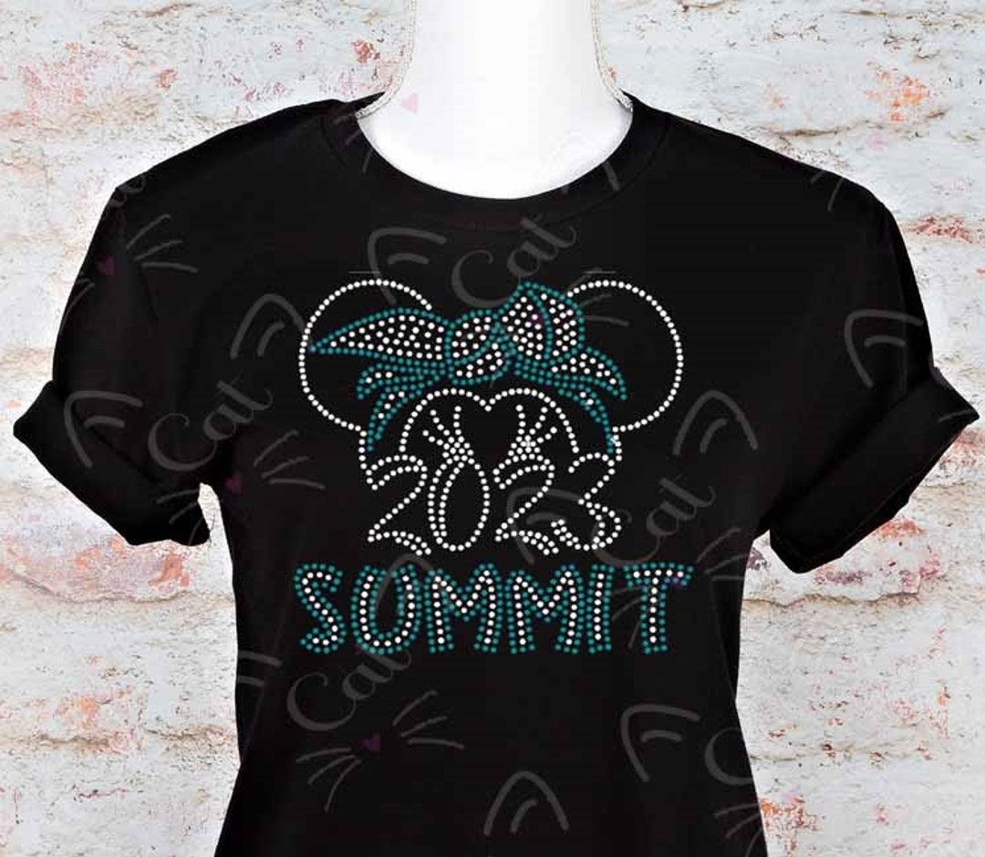 Custom Summit 2024 Cheer, Iron on for Shirt, Rhinestone Cheer Tee ...