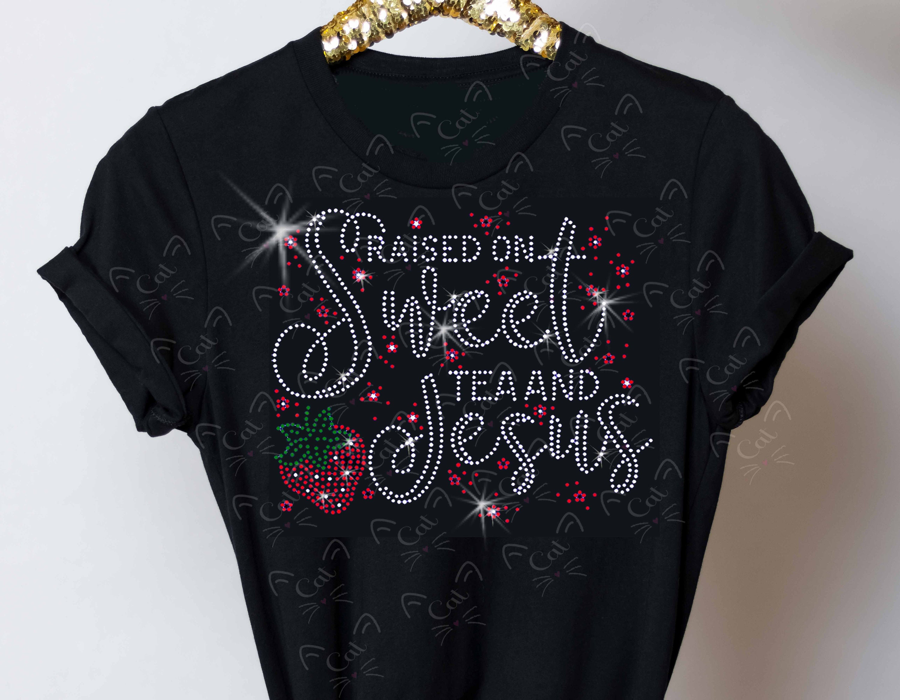 Raised on Sweet Tea & Jesus, Strawberry Festival T Shirt, Strawberries ...