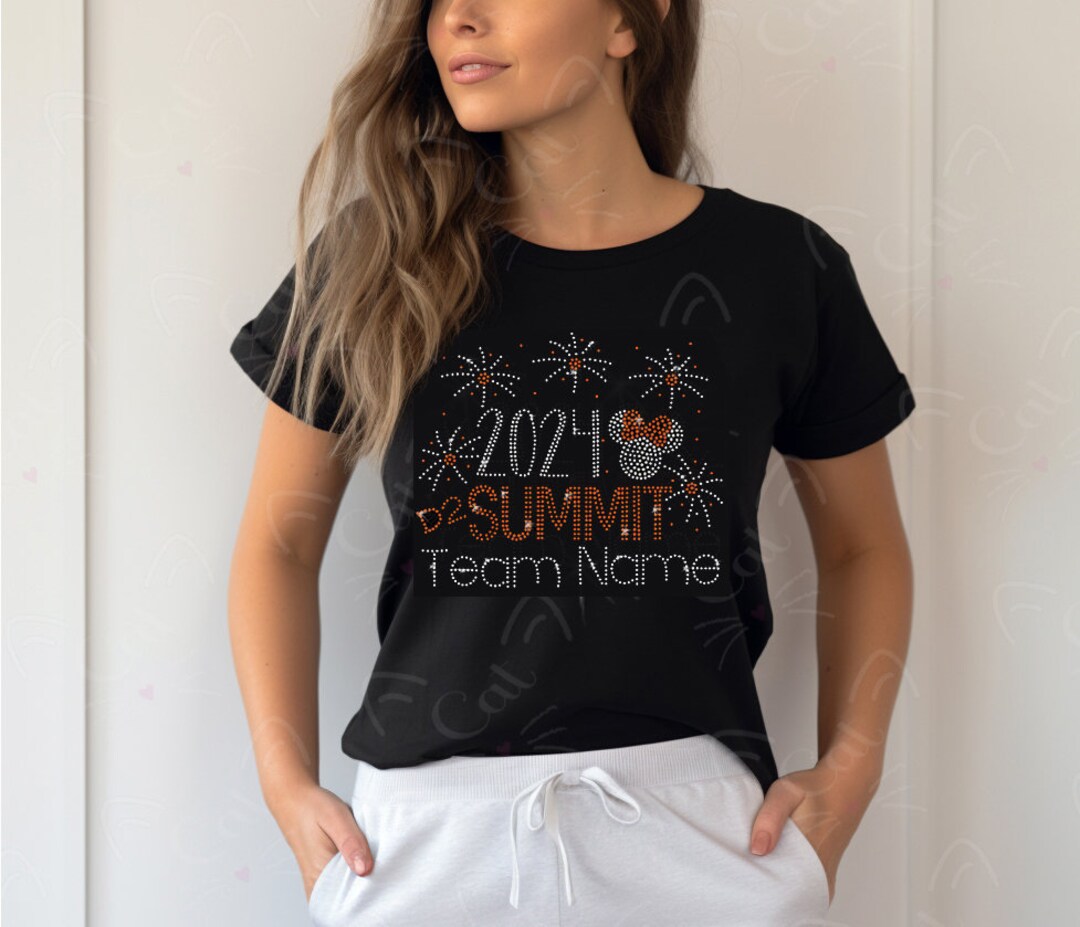 2024 TEAM, D2 SUMMIT Rhinestone Transfer for Shirts, Ready to Press ...