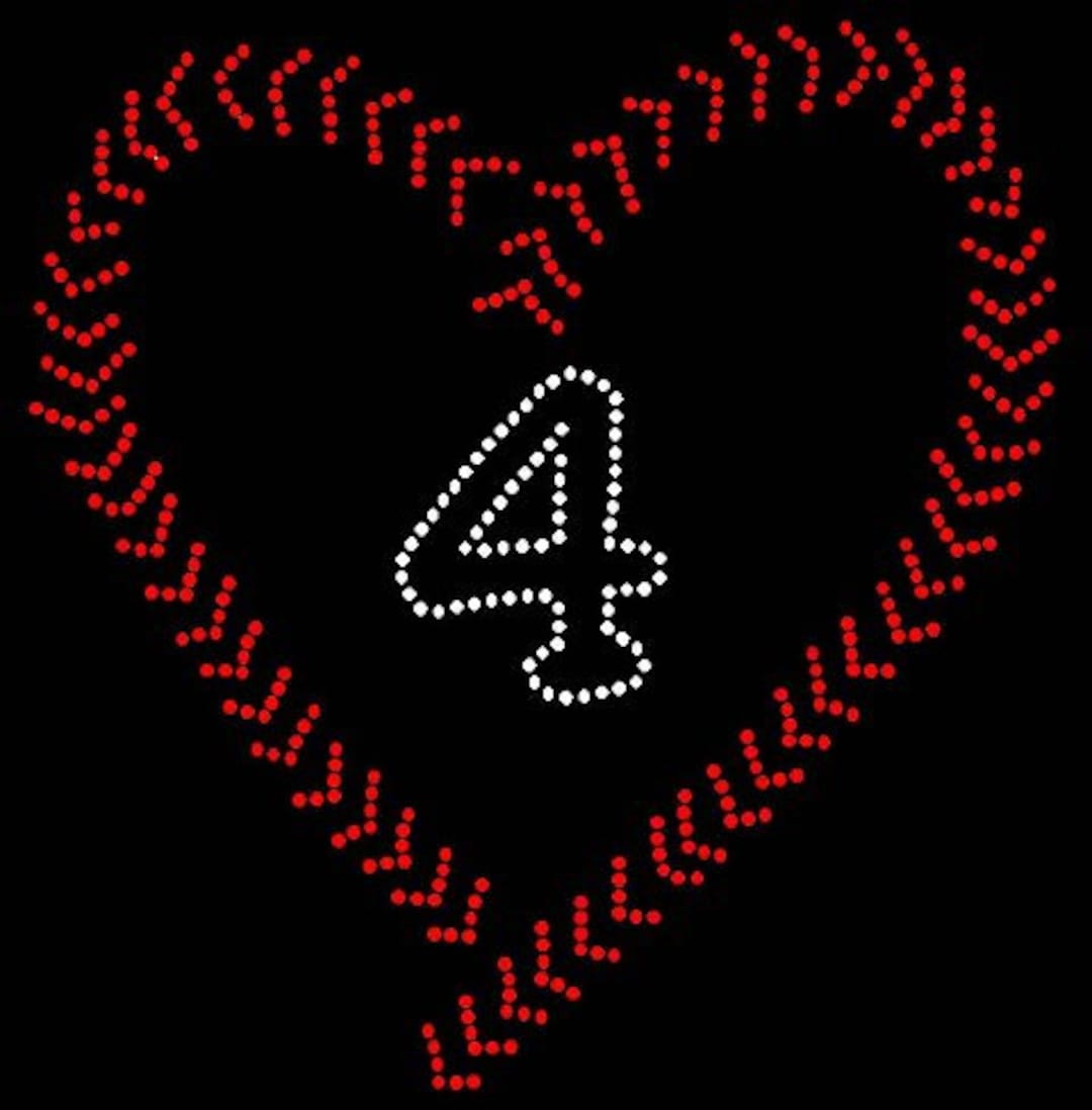 PERSONALIZE Baseball Laces Heart Custom/personalize Number Rhinestone ...