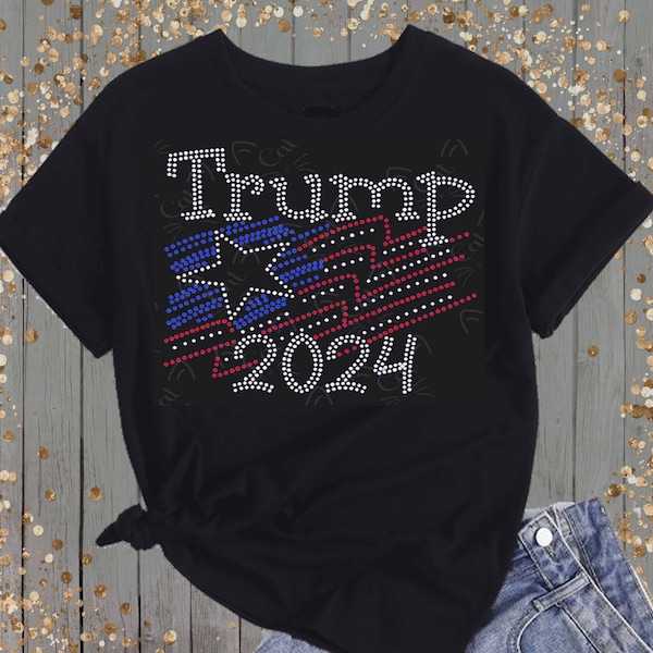 Trump Rhinestone Transfer - Etsy