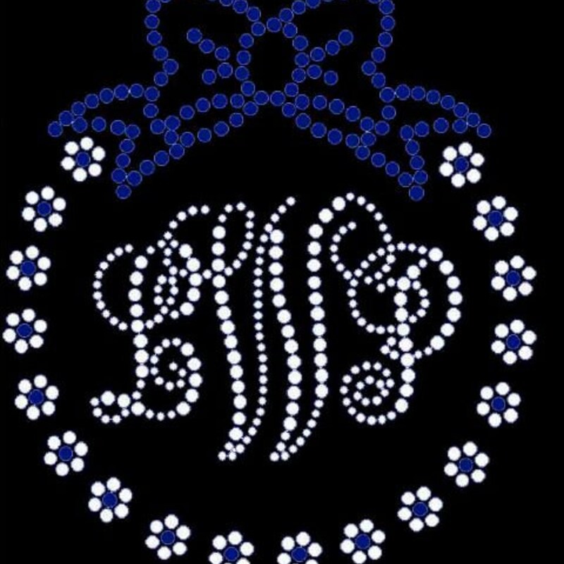 Rhinestone Monogram - Etsy