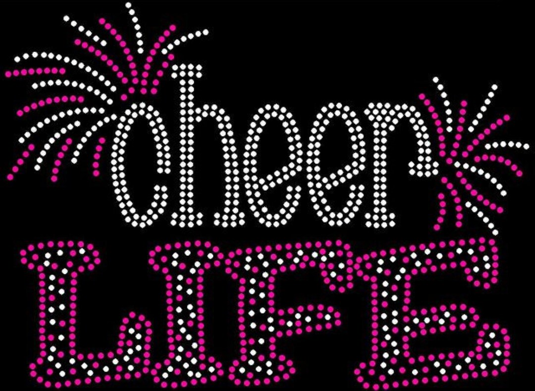 CHEER LIFE Rhinestone Iron on Transfer DIY Bling - Etsy