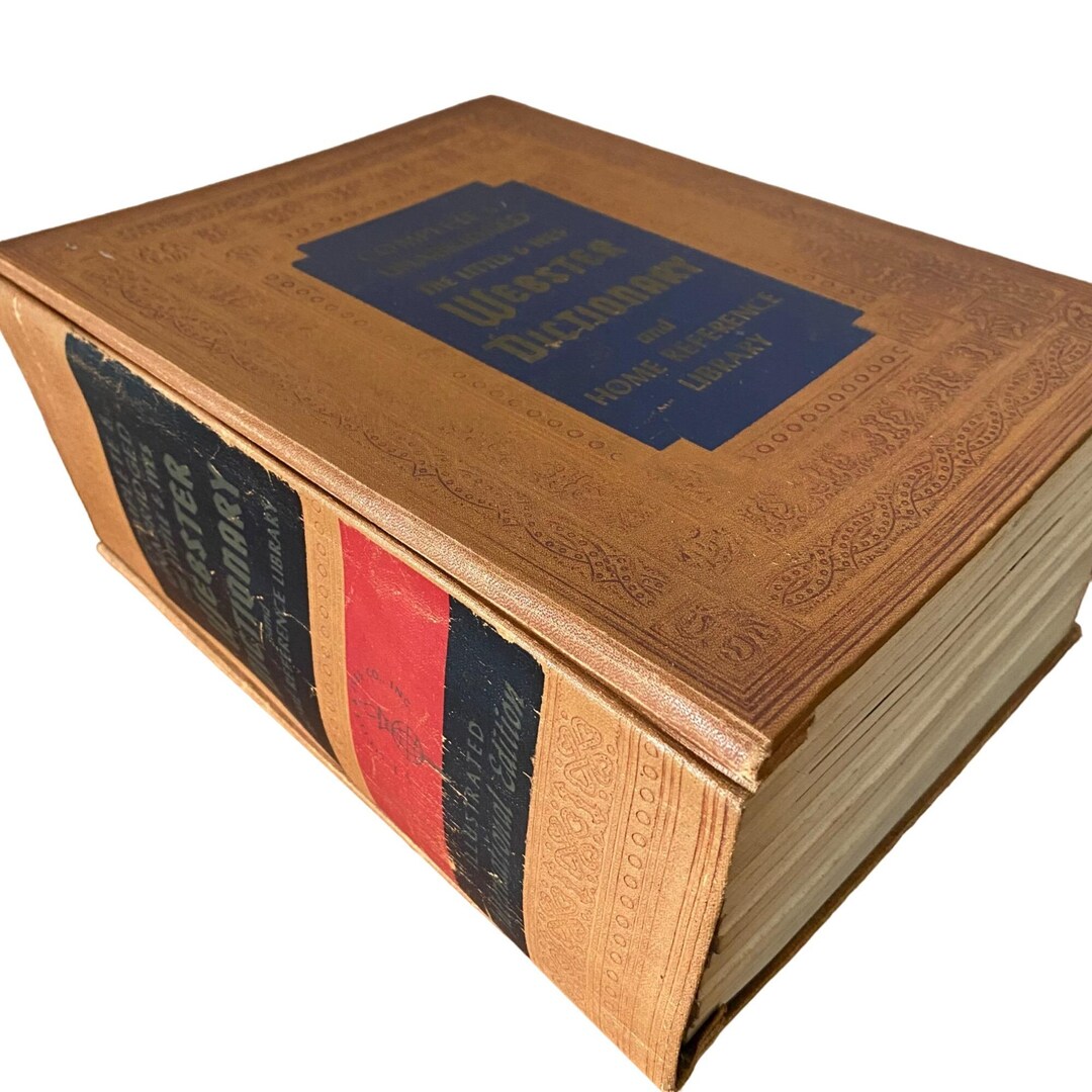 Vintage Webster Dictionary Home Reference Library Complete Unabridged ...