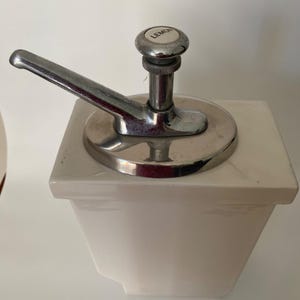 Vintage Porcelain Syrup Dispenser Pump Soda Fountain Ice Cream Shop ...